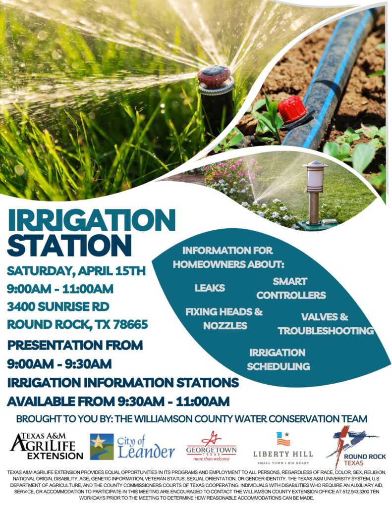 Irrigation Station Workshop - Williamson